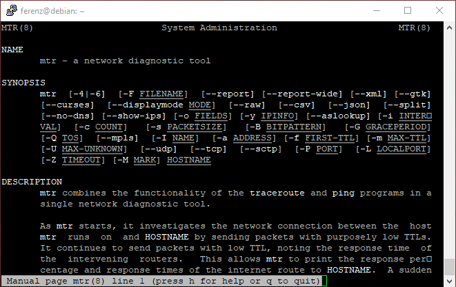 Usando o MTR no Linux – Ferenz Networks | Blog